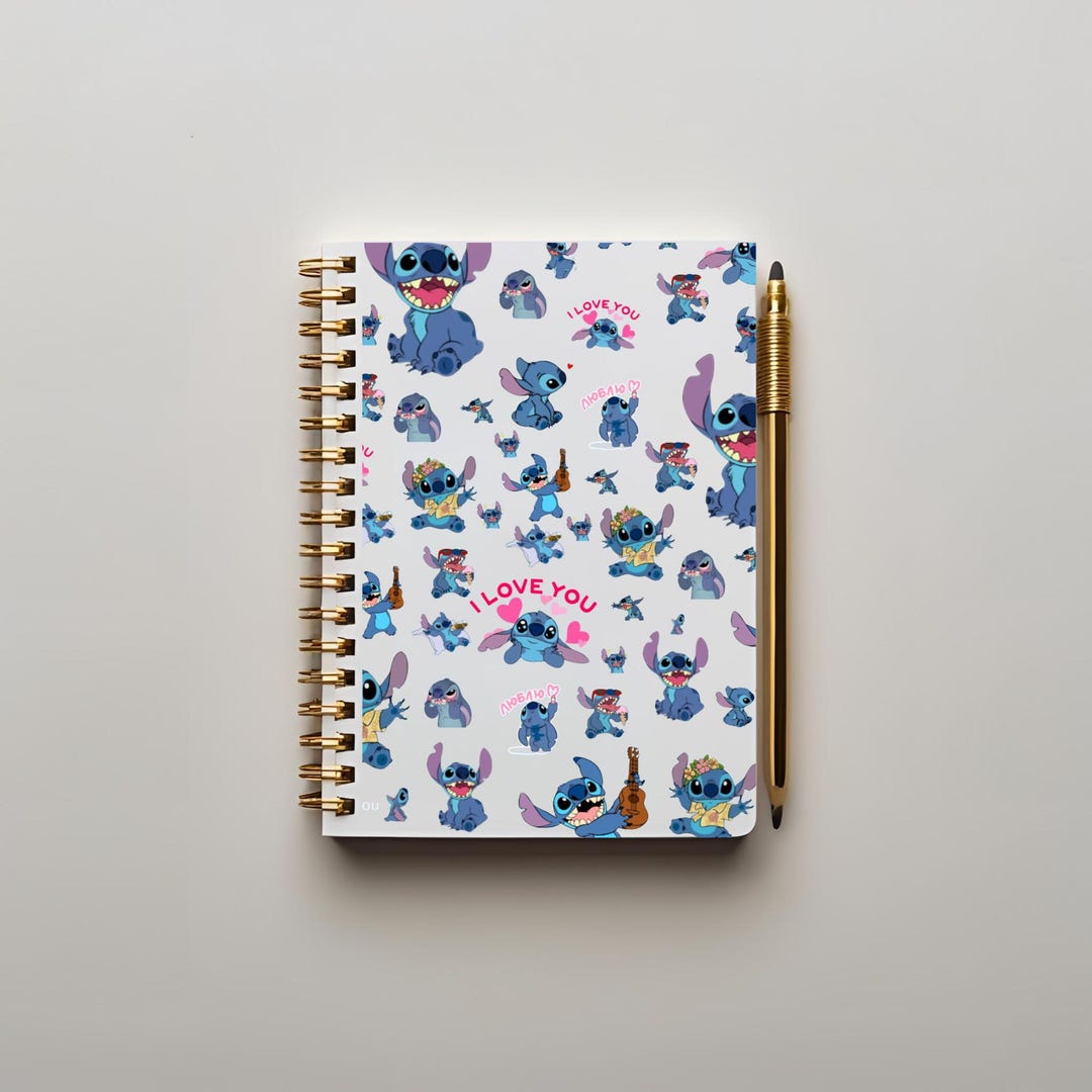 A5 Lilo and Stitch Notebook 30 Unlined Sheets, Cute Disney Sketchbook ...