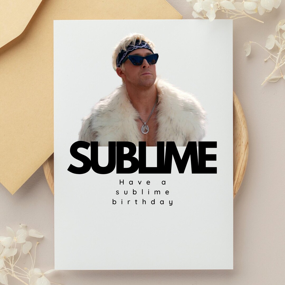 Barbie Inspired Card Happy Sublime Birthday Message Unisex Pink Pop ...