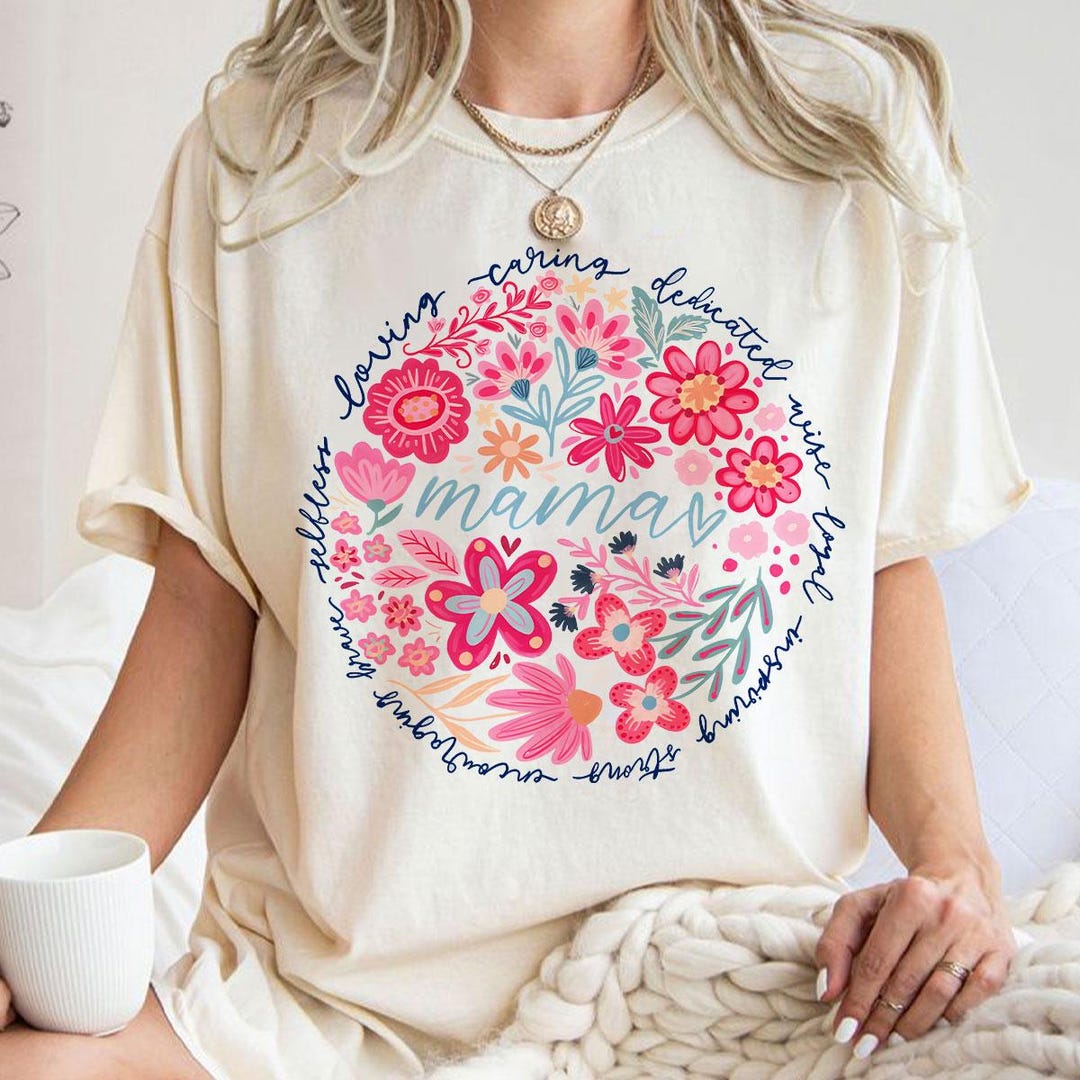 Boho Floral Mama Png, Mom Adjectives Png, She is Mom Png, Mama ...