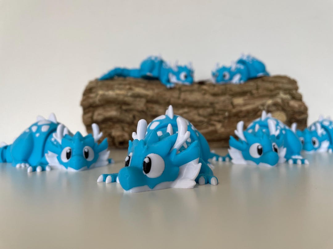 Flexi Ice Dragon From 3D Printer – Detailed Fantasy Decor for ...