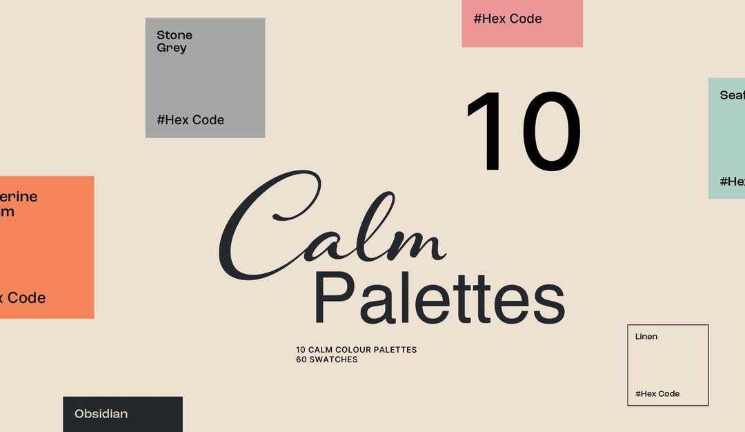 10 Calm Colour Palettes - Etsy