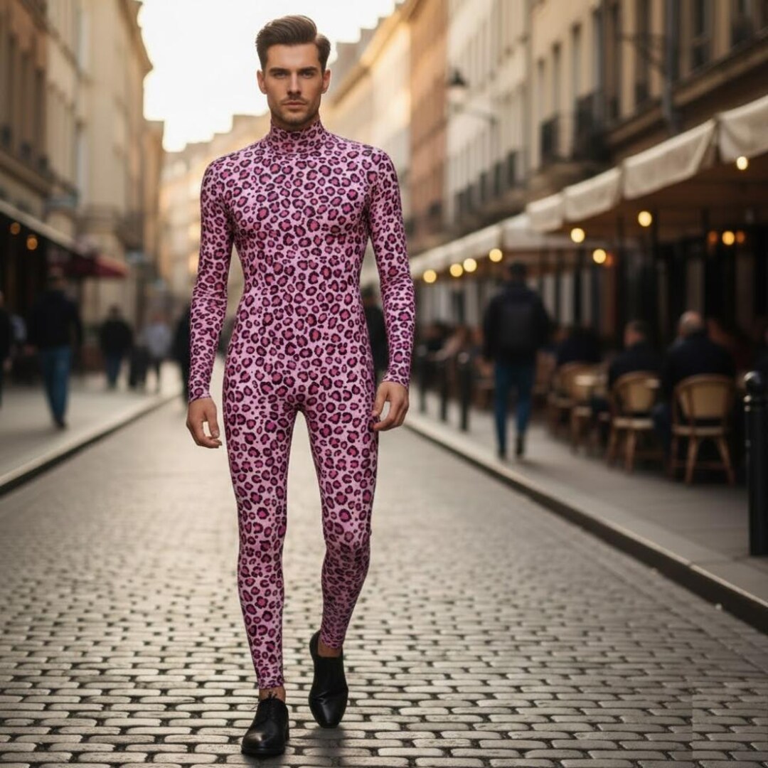 Leopard Print Full Body Zentai Suit, Animal Cosplay Costume, Halloween ...