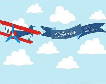 Airplane backdrop | Etsy