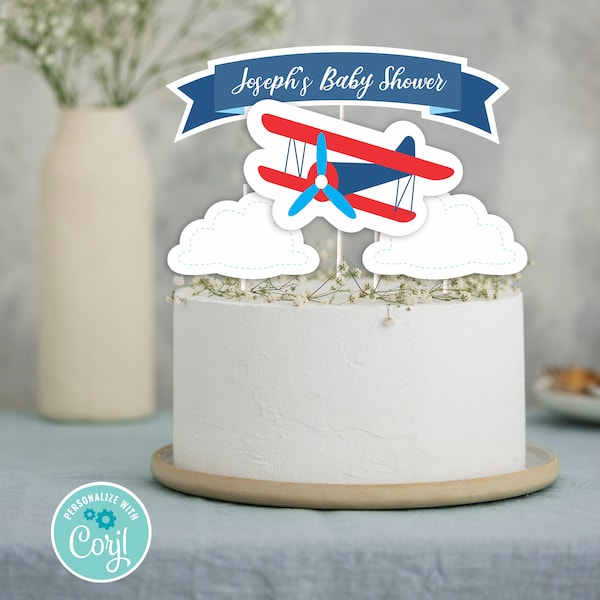 Airplane Cake Topper - Etsy