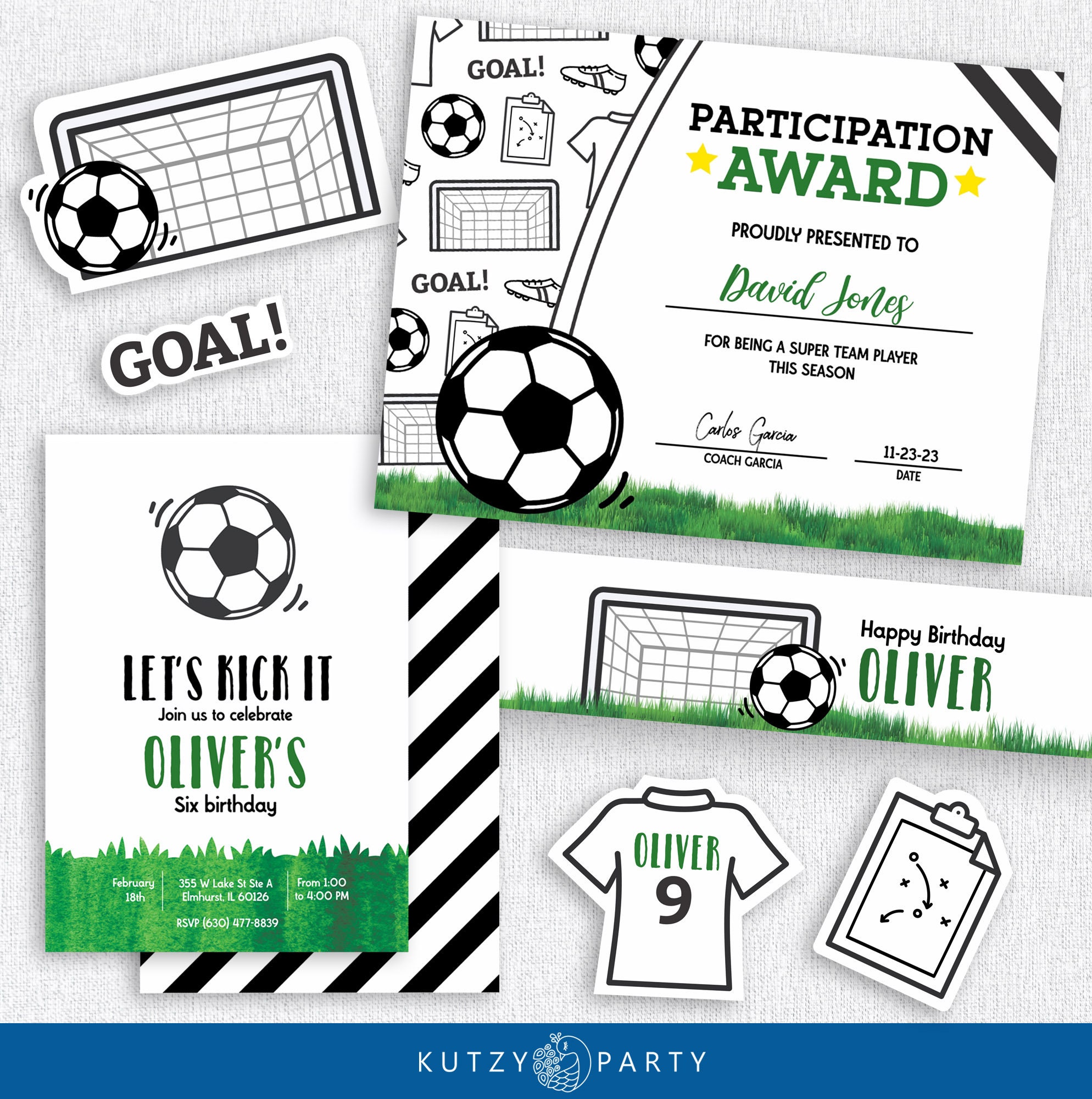 SOCCER PARTY BUNDLE, Editable, Printable, Fiesta De Futbol - Etsy