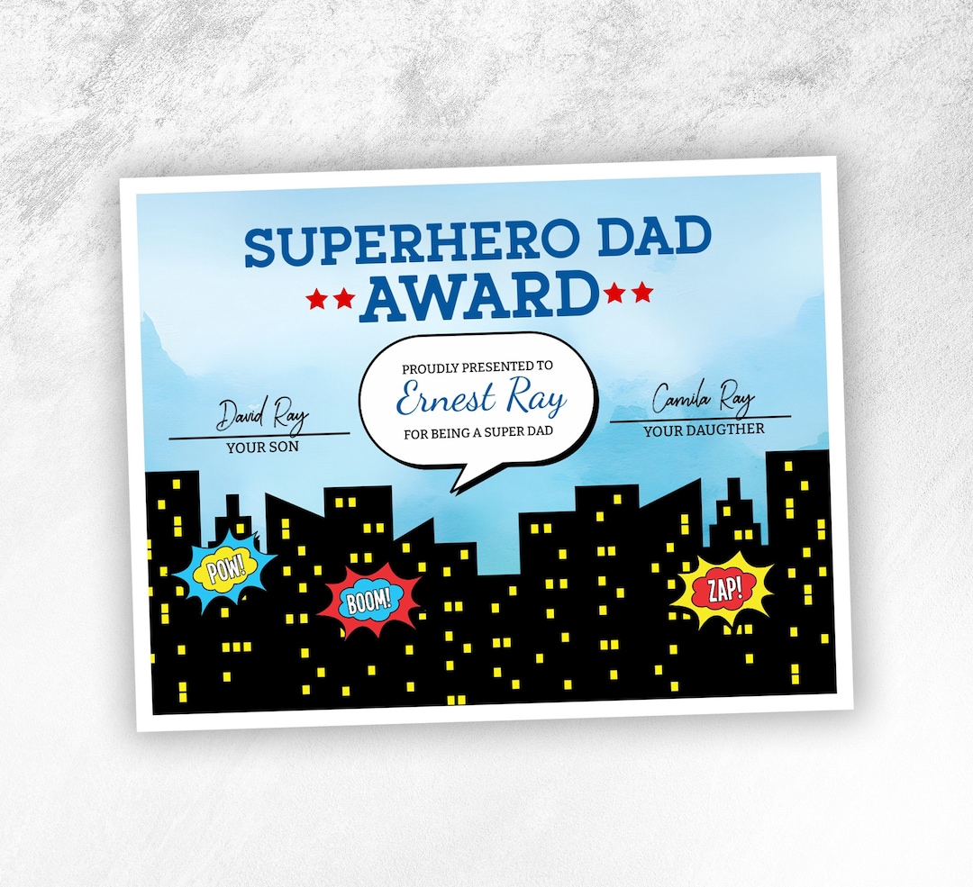 FATHER'S DAY Certificate and Printables - Etsy