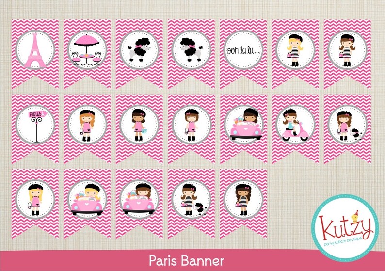 Paris "make Your Own Banner" - Etsy