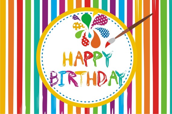 Art Party Printable Backdrop | Etsy