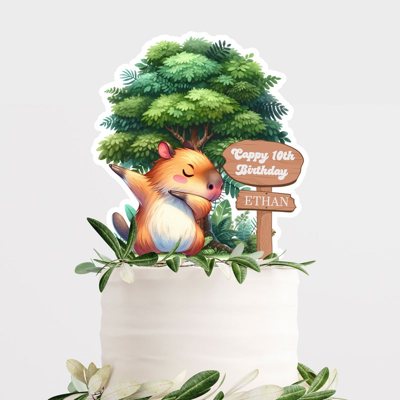 Capibara cake topper - Etsy España