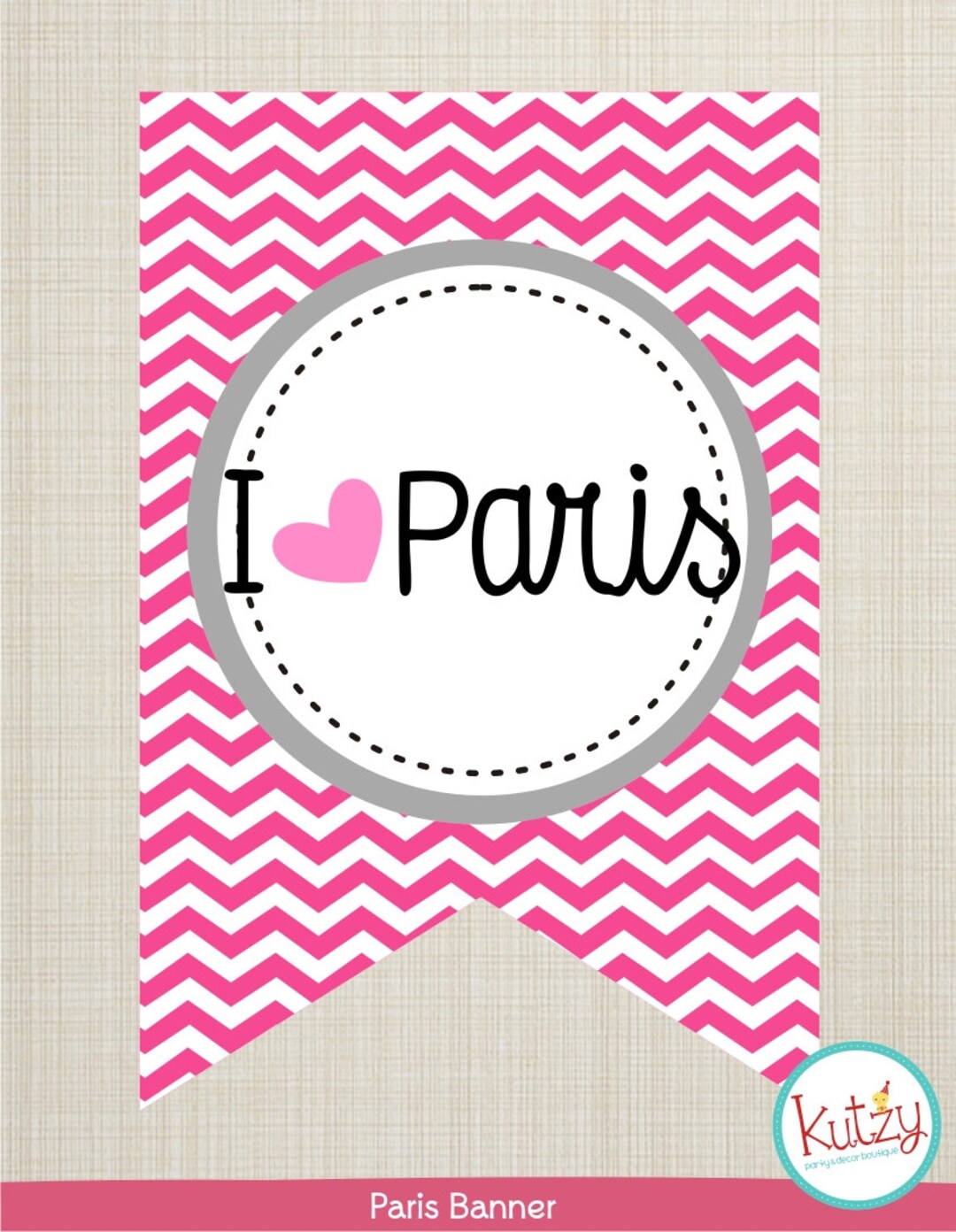 Paris "make Your Own Banner" - Etsy