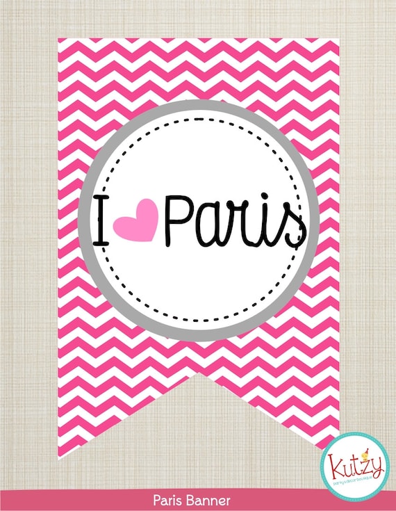 Paris Make your own Banner | Etsy