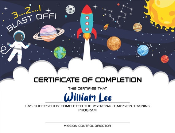 Astronaut Space Outer Space Mission Galaxy Blast off Editable - Etsy