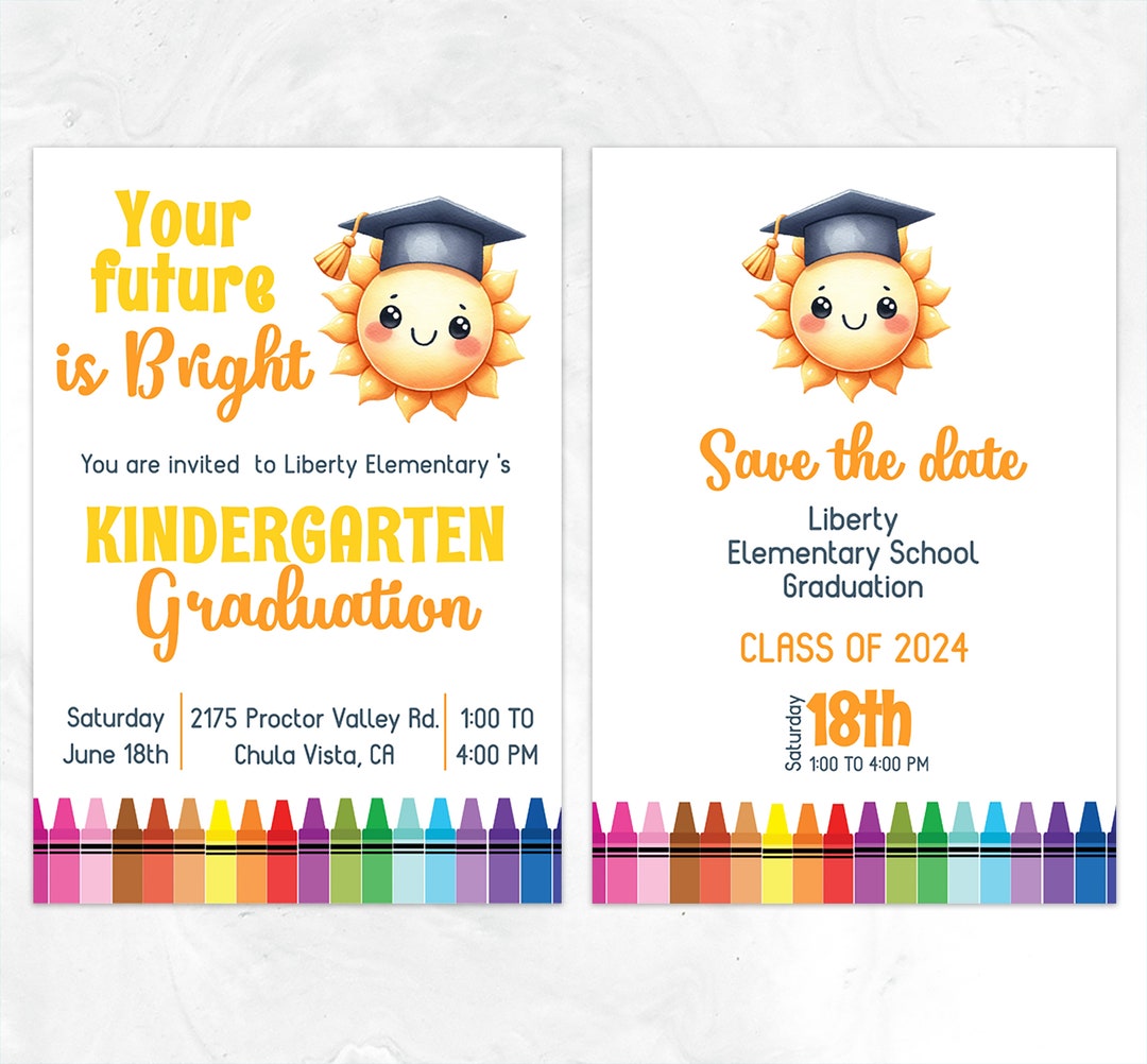 Your Future is Bright Graduation Invitation and Save the Date Card - Etsy