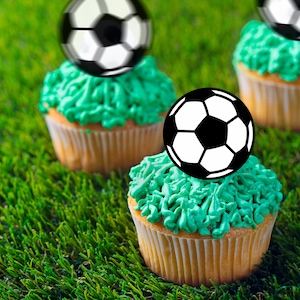 SOCCER CAKE TOPPER, Printable, Editable Text - Etsy