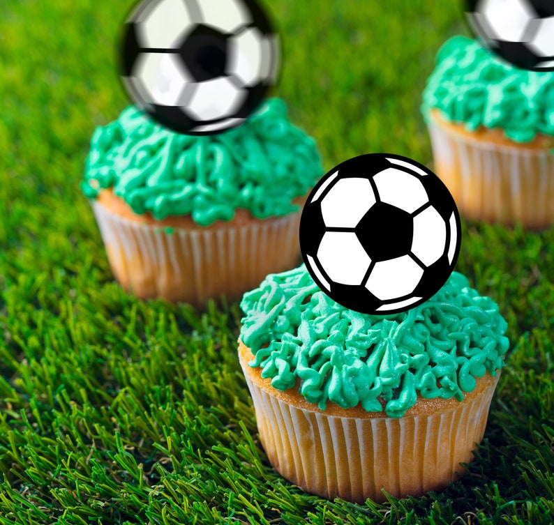 SOCCER CAKE TOPPER, Printable, Editable Text - Etsy