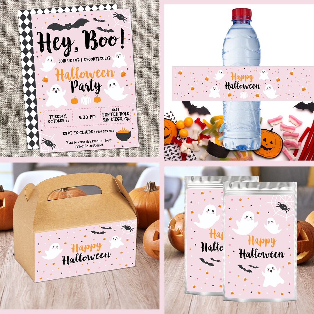 HALLOWEEN PARTY BUNDLE Printable ( Instant Download and Editable File ...