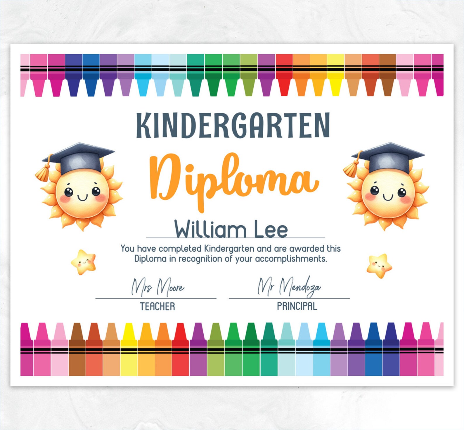 Your Future is Bright Certificate, Kindergarten Graduation Diploma - Etsy