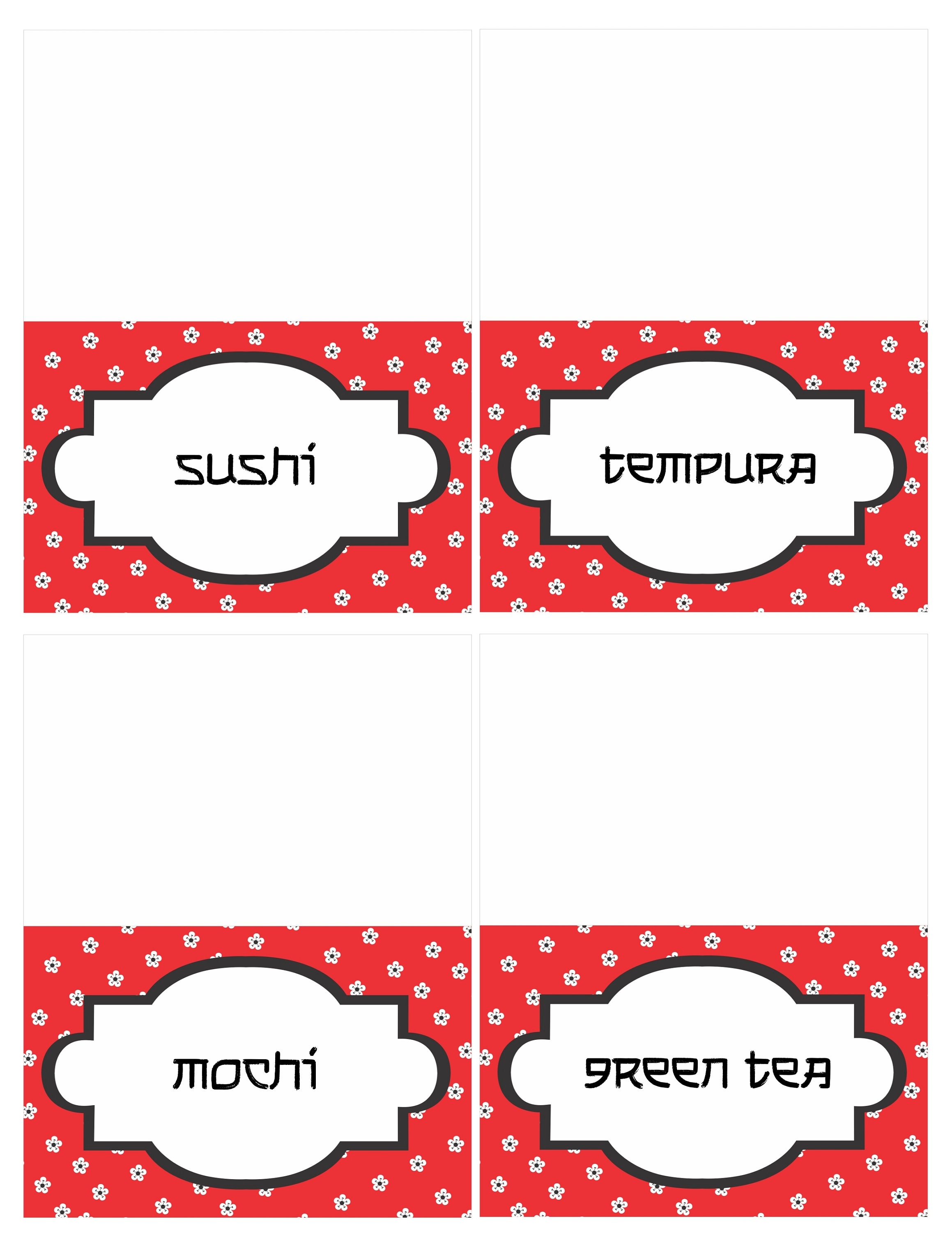 Japanese Food Signs (editable) - Etsy