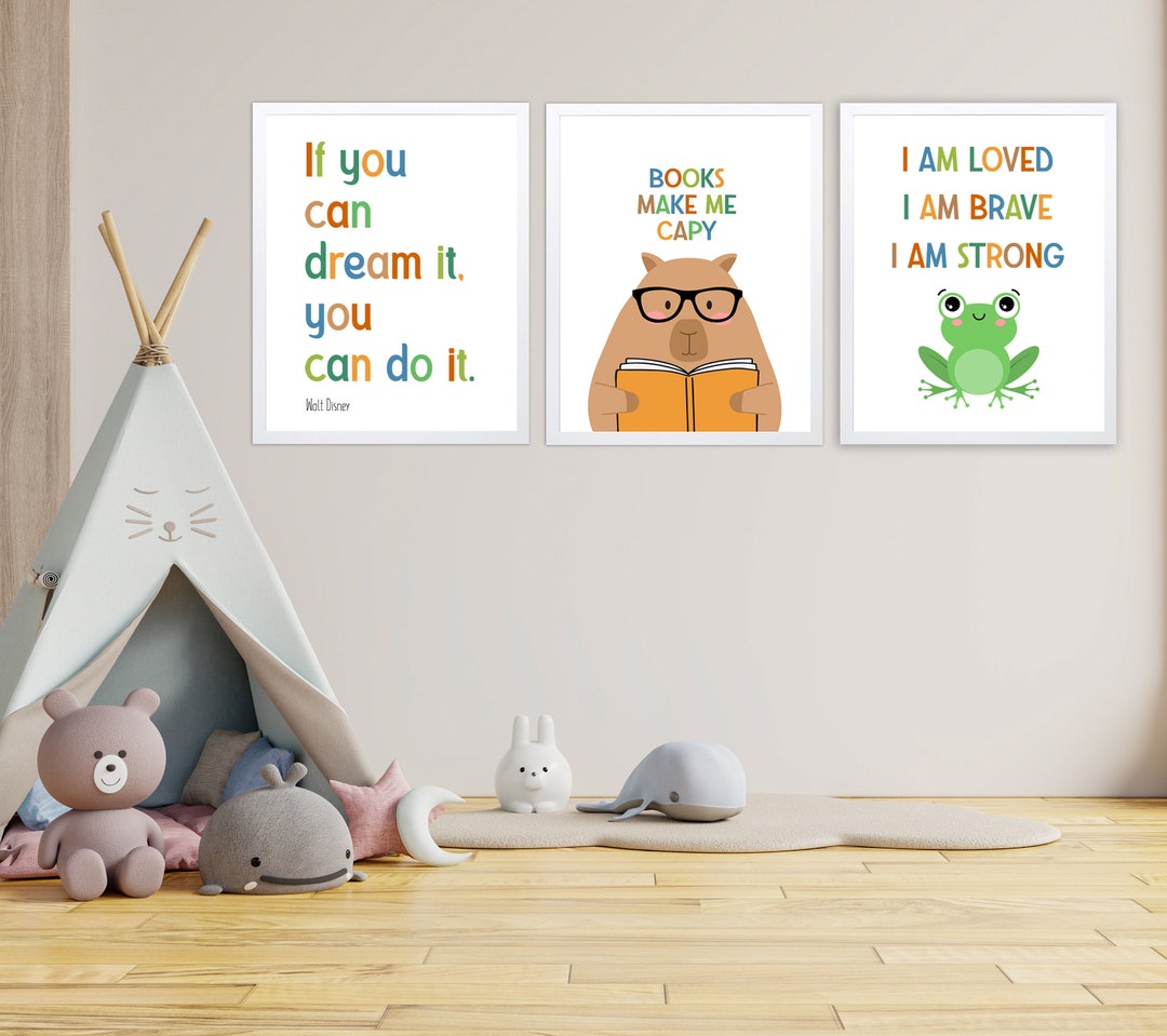 Capybara and Frog 10 PRINTABLES | Classroom Decor Bundle | Homeschool ...