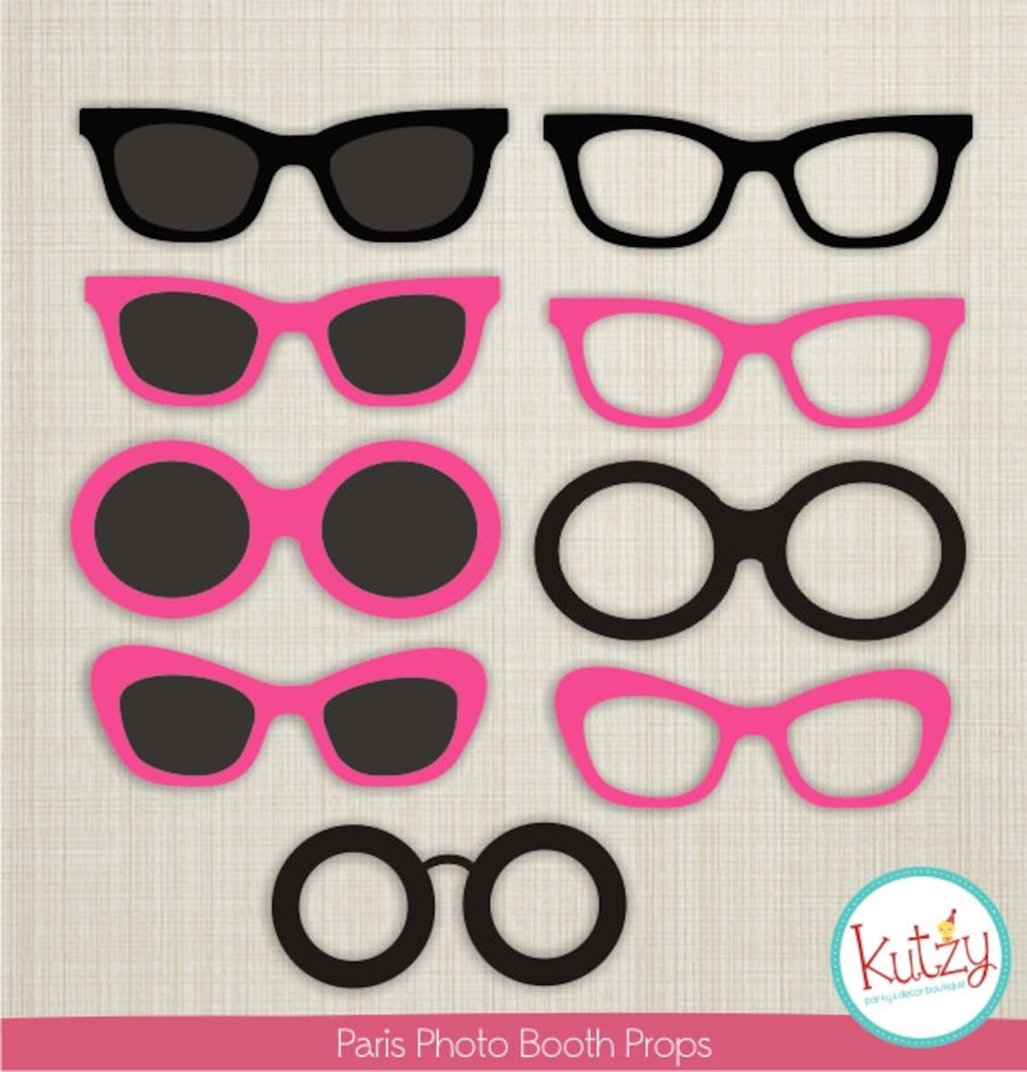 Printable Paris Photo Booth Props - Etsy