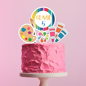 Printable Art Cake Topper Art Party Centerpieces Art Birthday Party ...