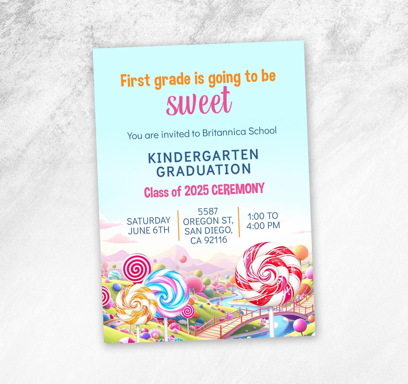 CANDYLAND Graduation Combo (includes Invitation, Save the Date ...