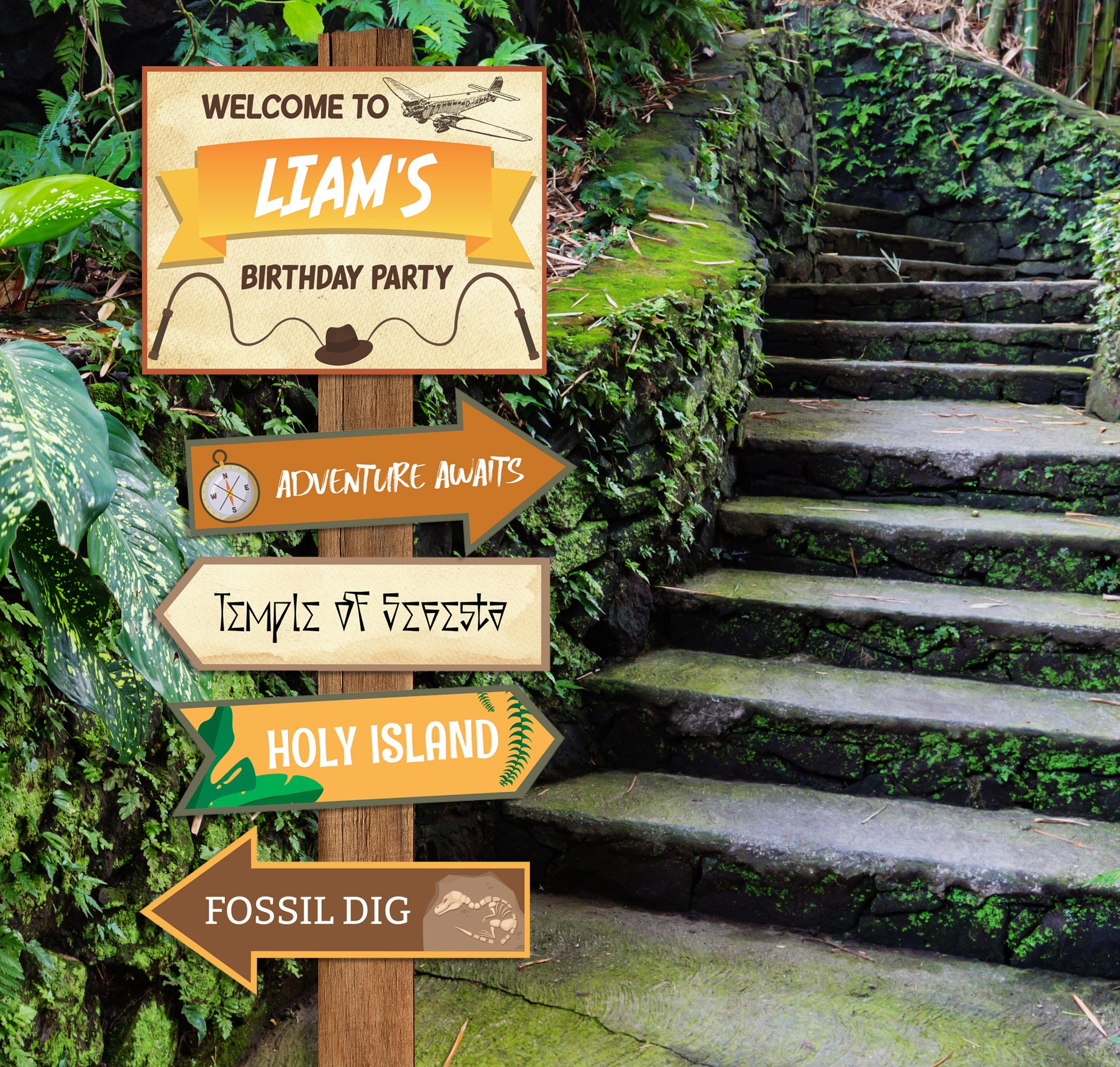 Explorer Adventure Directional Signs ( Instant Download and Editable ...