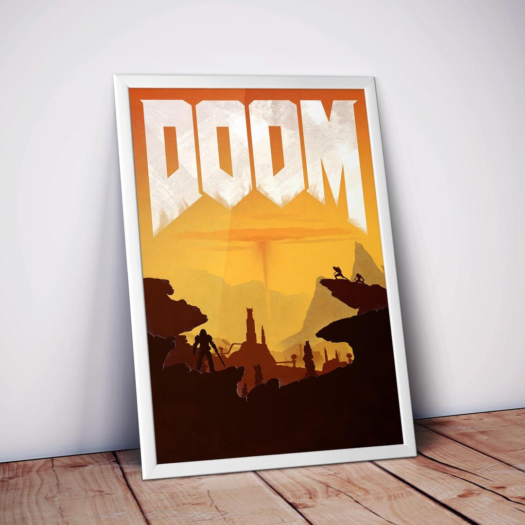 DOOM Poster | Video Game Poster | High Quality Matte Print | Retro FPS ...