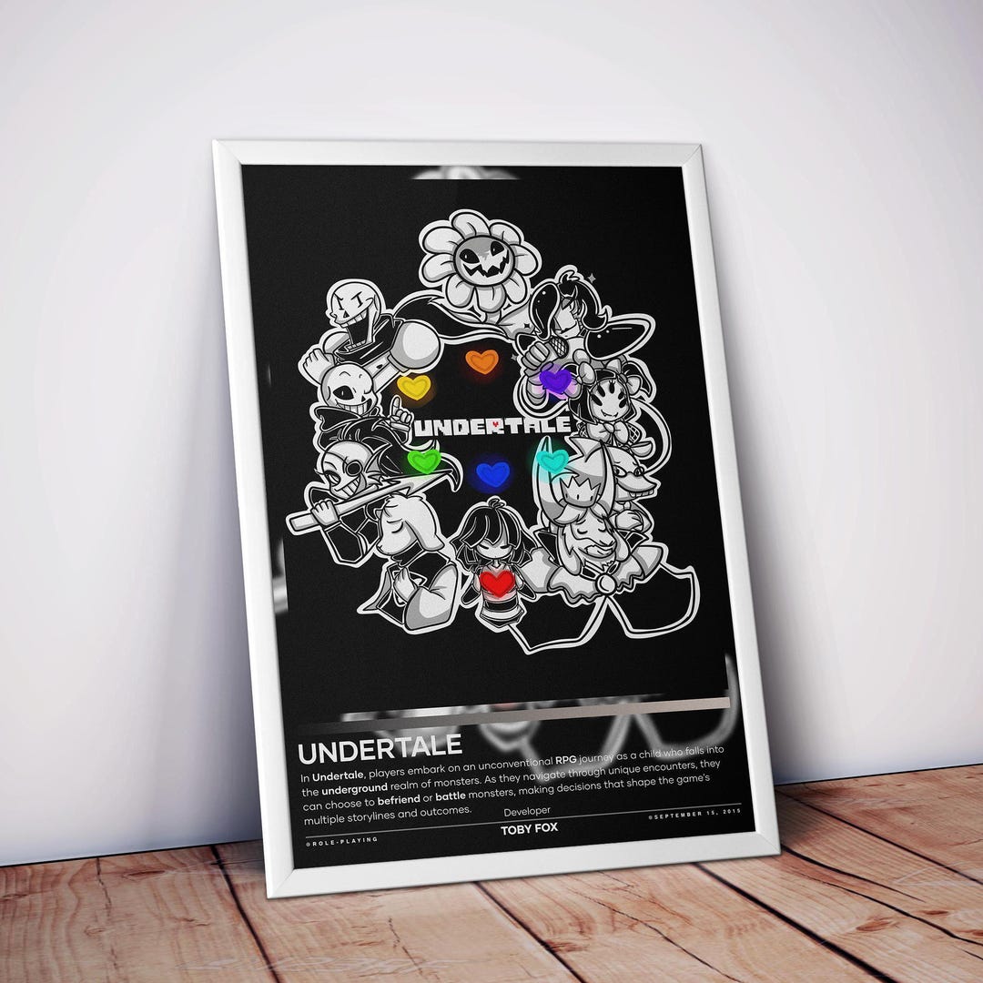 Undertale Poster | Video Game Poster | 4 Colors | High Quality Matte ...