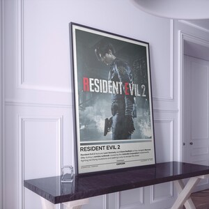 Resident Evil 2 Poster | Video Game Poster | 4 Colors | High Quality ...