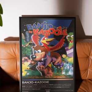 Banjo-kazooie Poster | Video Game Poster | 4 Colors | High Quality ...