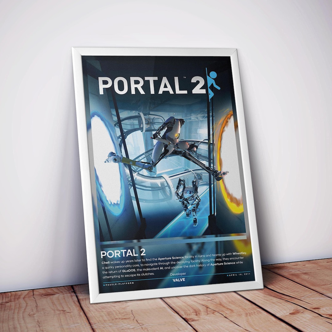 Portal 2 Poster | Video Game Poster | 4 Colors | High Quality Print ...