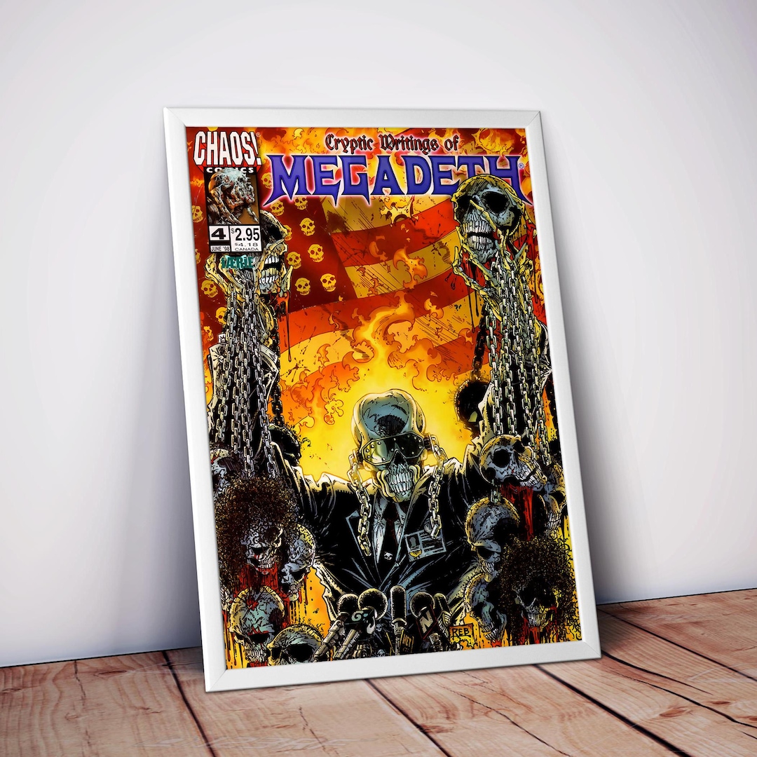 Megadeth Cryptic Writings Comic Poster | Heavy Metal Art | Vic ...