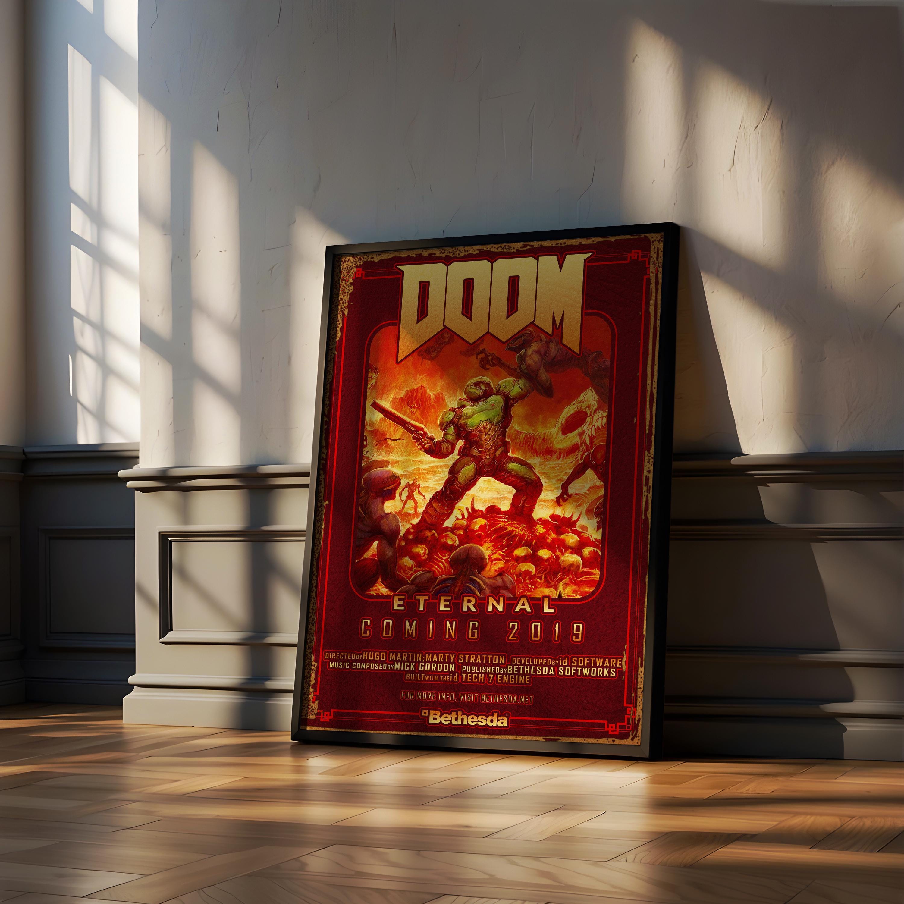 DOOM Poster | Video Game Poster | High Quality Matte Print | Retro FPS ...