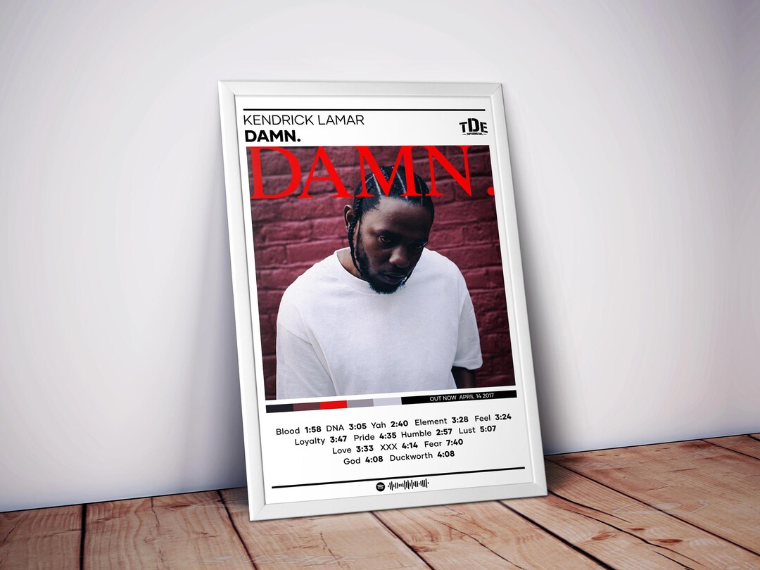 Kendrick Lamar - DAMN. Poster | Album Cover Poster | 4 Colors | High ...