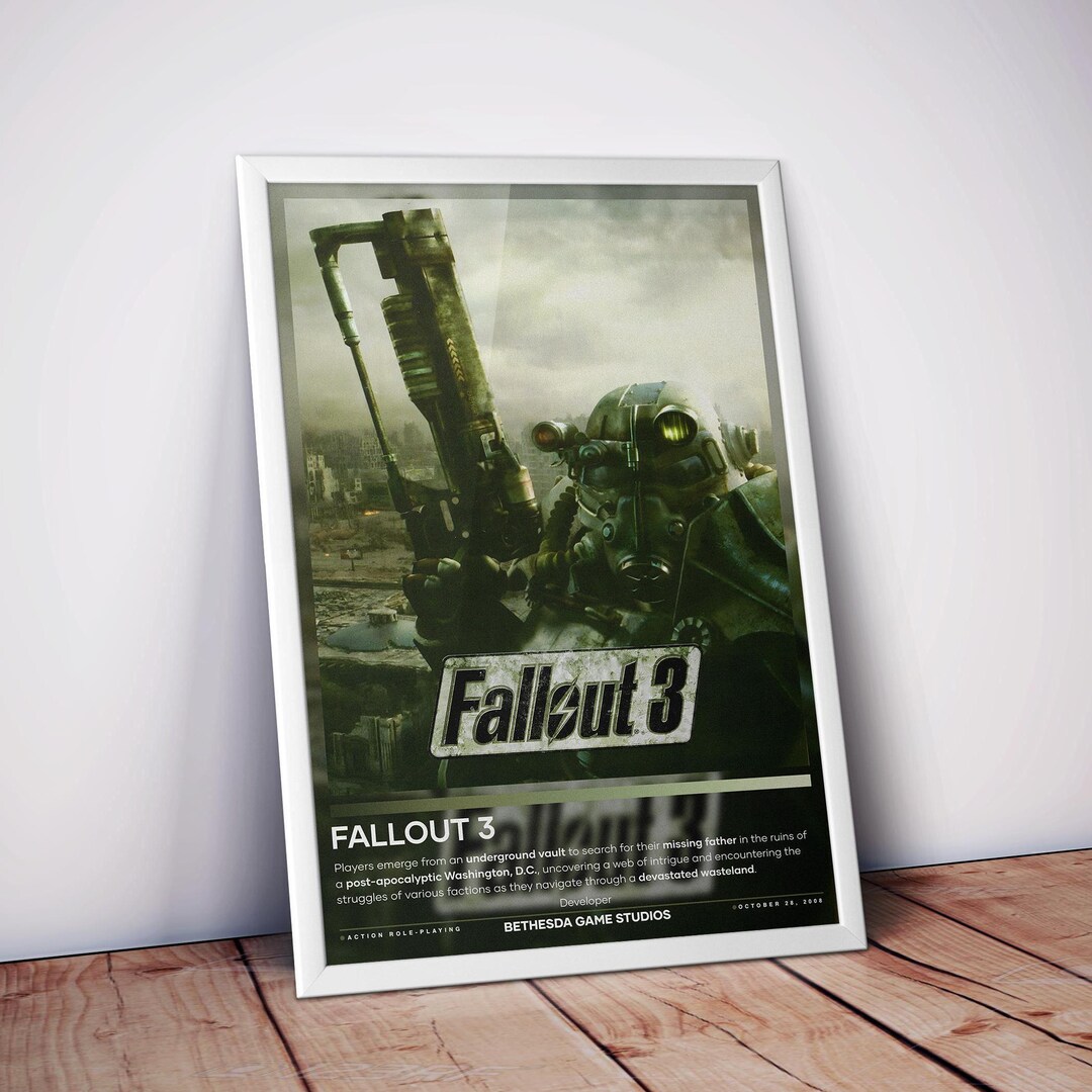 Fallout 3 Poster | Video Game Poster | 4 Colors | High Quality Print ...