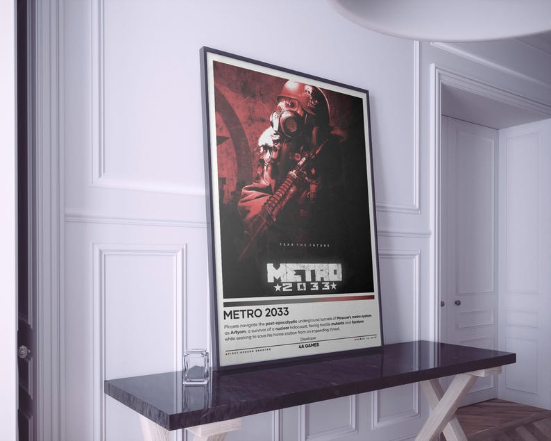 Metro 2033 Poster | Sci-fi Gaming Wall Art | Post-apocalyptic Artwork ...