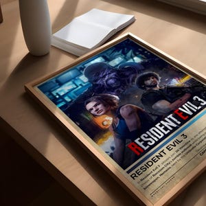 Resident Evil 3 Poster | Video Game Poster | 4 Colors | High Quality ...