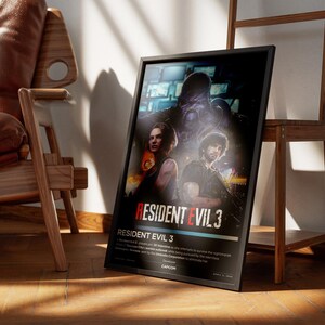 Resident Evil 3 Poster | Video Game Poster | 4 Colors | High Quality ...