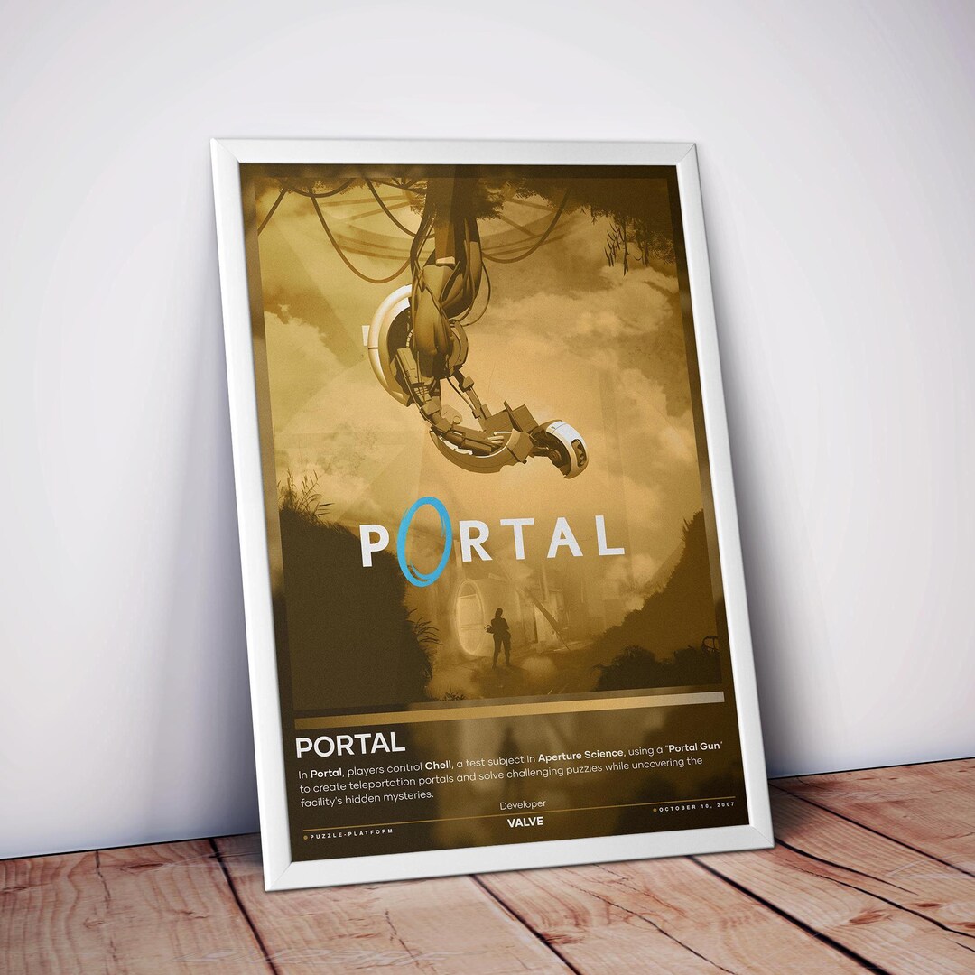 Portal Poster | Video Game Poster | 4 Colors | High Quality Print ...