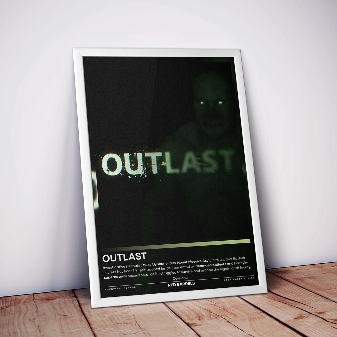 Outlast Poster | Video Game Poster | 4 Colors | High Quality Matte ...