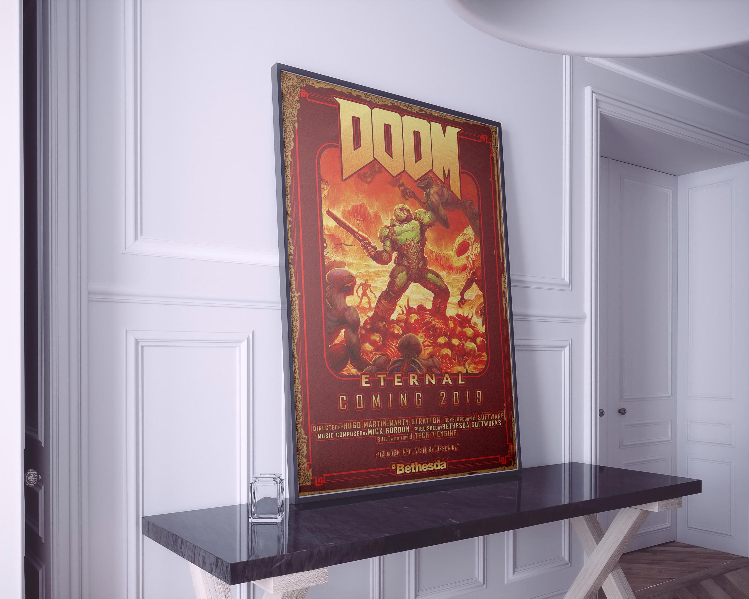 DOOM Poster | Video Game Poster | High Quality Matte Print | Retro FPS ...