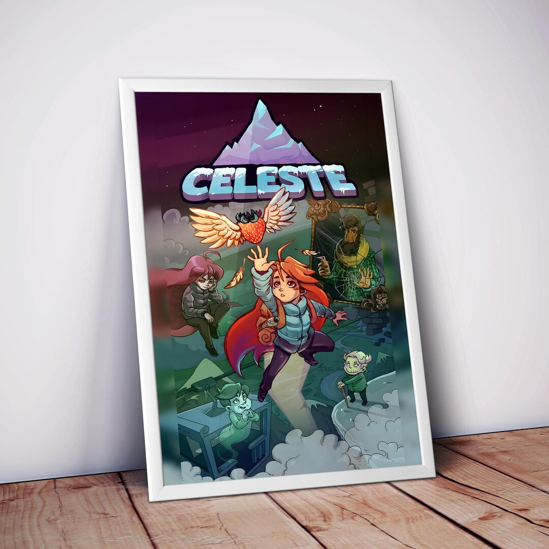 Celeste Poster | Video Game Poster | High Quality Matte Print | Pixel ...