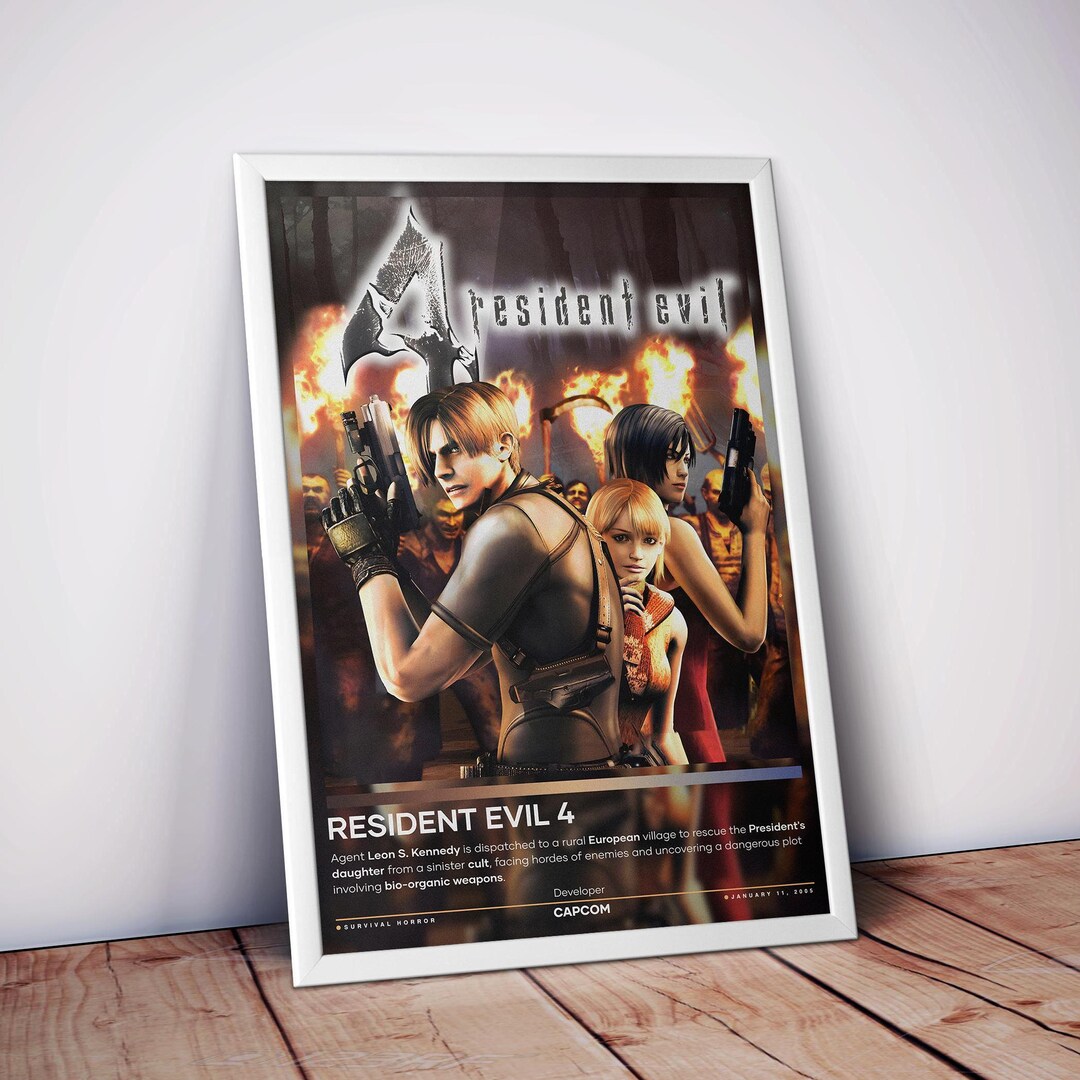 Resident Evil 4 Poster | Video Game Poster | 4 Colors | High Quality ...