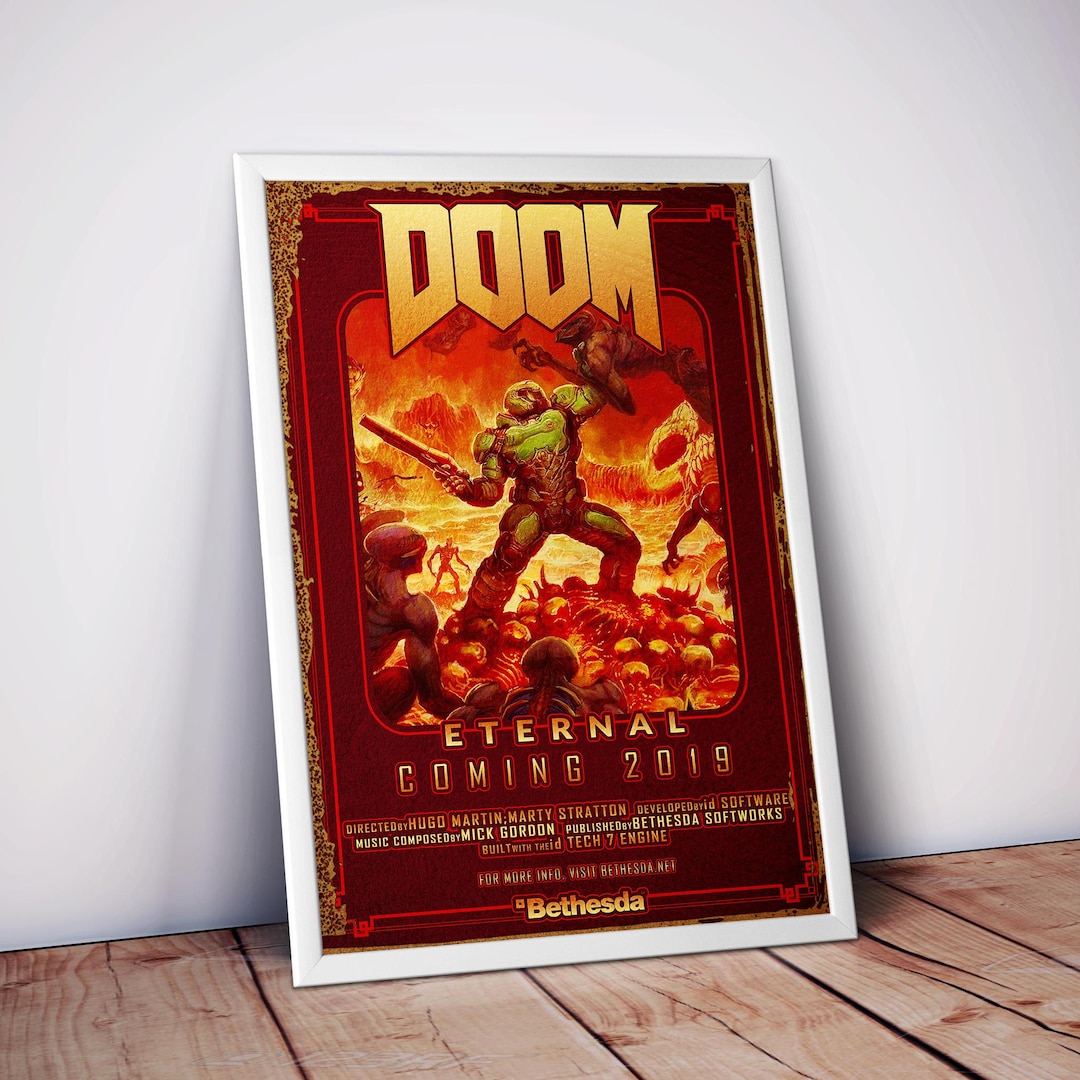 DOOM Poster | Video Game Poster | High Quality Matte Print | Retro FPS ...
