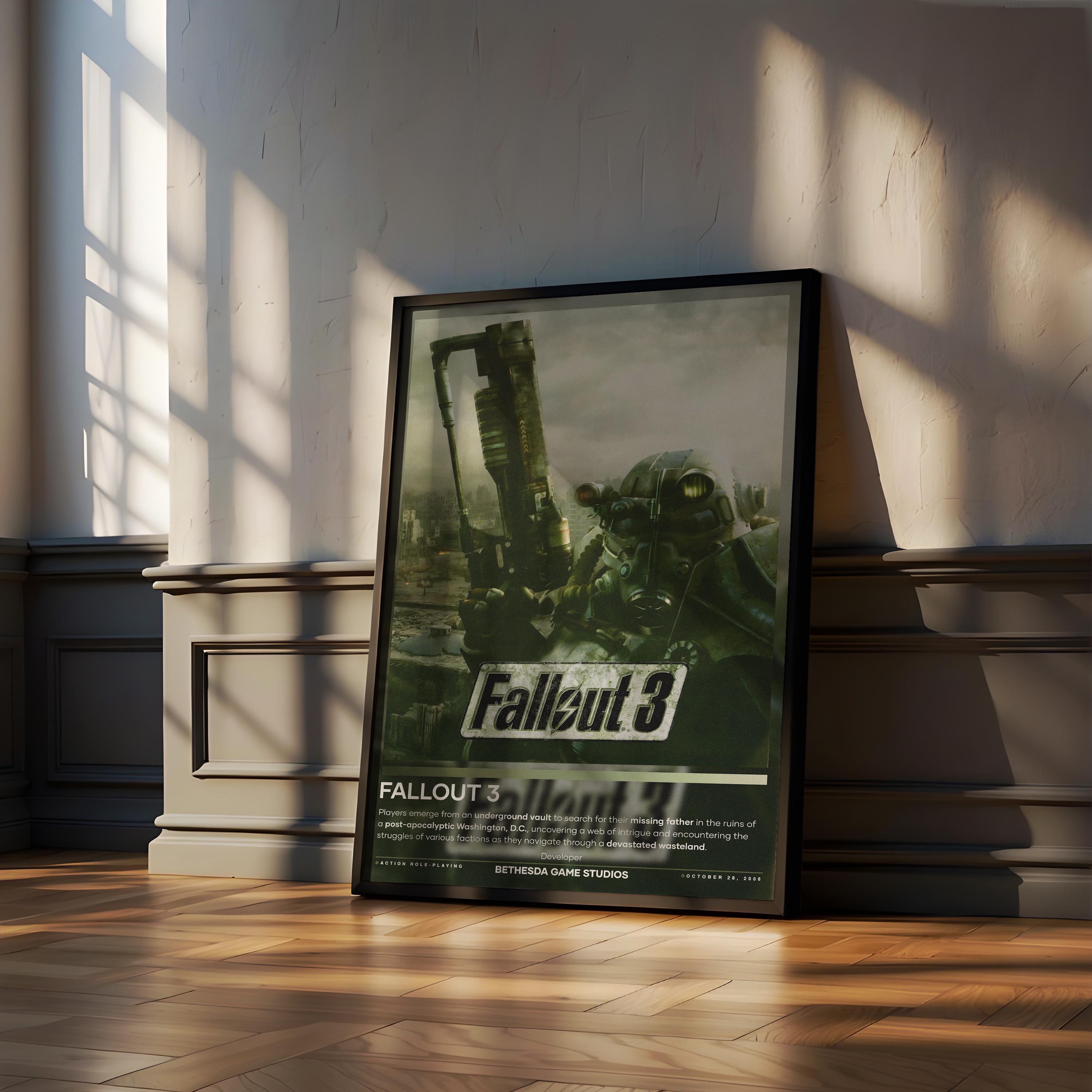Fallout 3 Poster | Video Game Poster | 4 Colors | High Quality Print ...