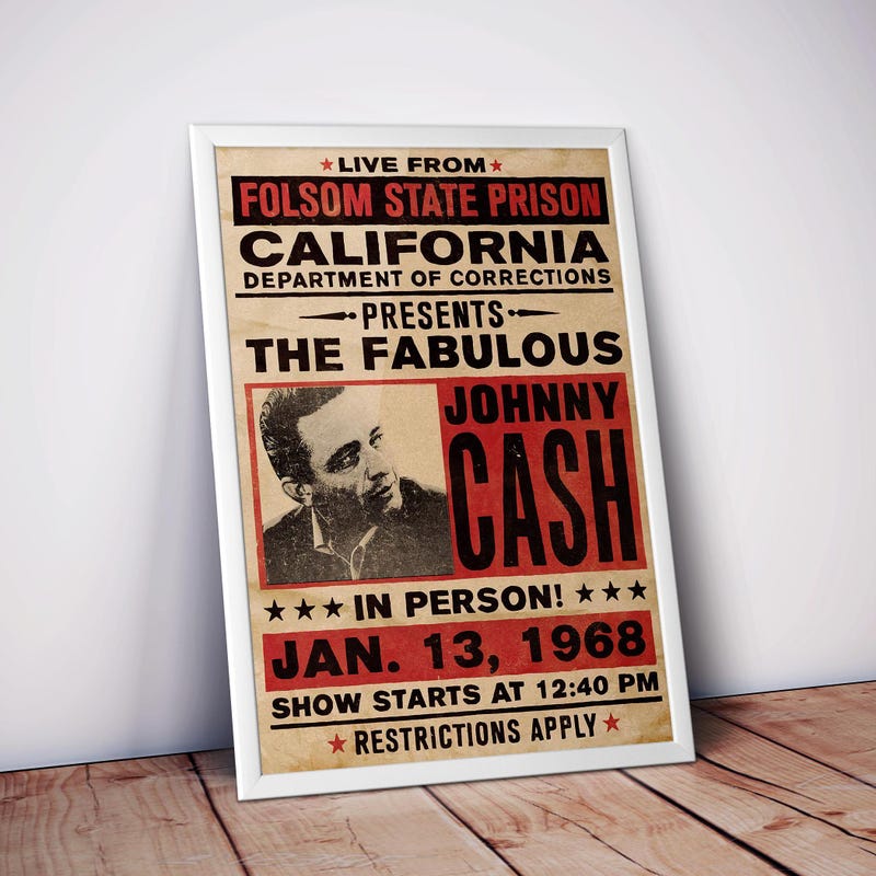 Johnny Cash Poster - Etsy