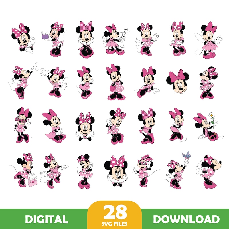 Minnie Mouse Collage Png - Etsy