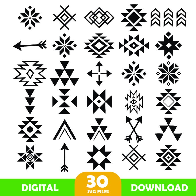 Southwestern Elements Svg Bundle, Aztec Svg Bundle, Aztec Svg Bundle ...