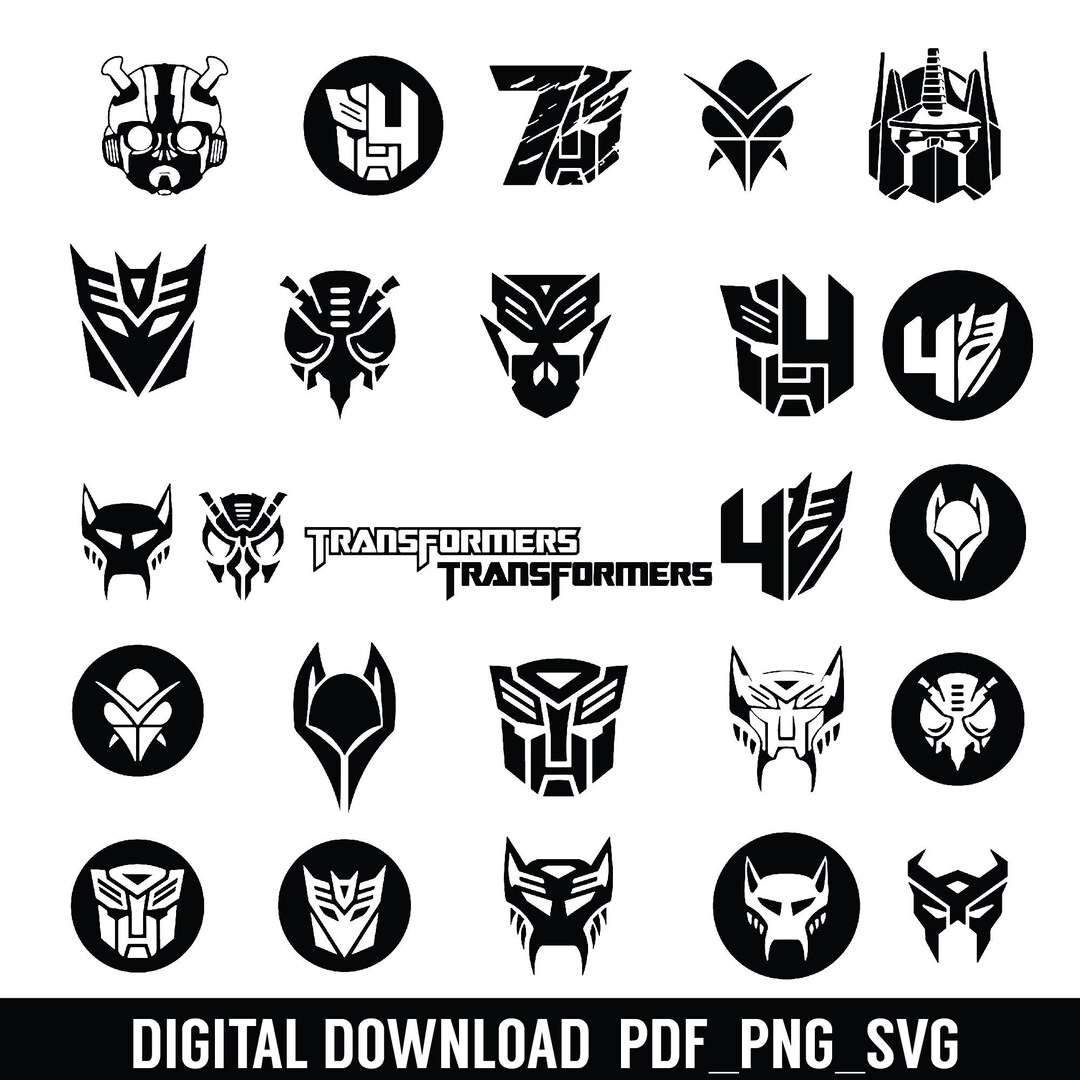 Transformers Svg, Transformer SVG Faces, Transformers Logo Layered SVG ...